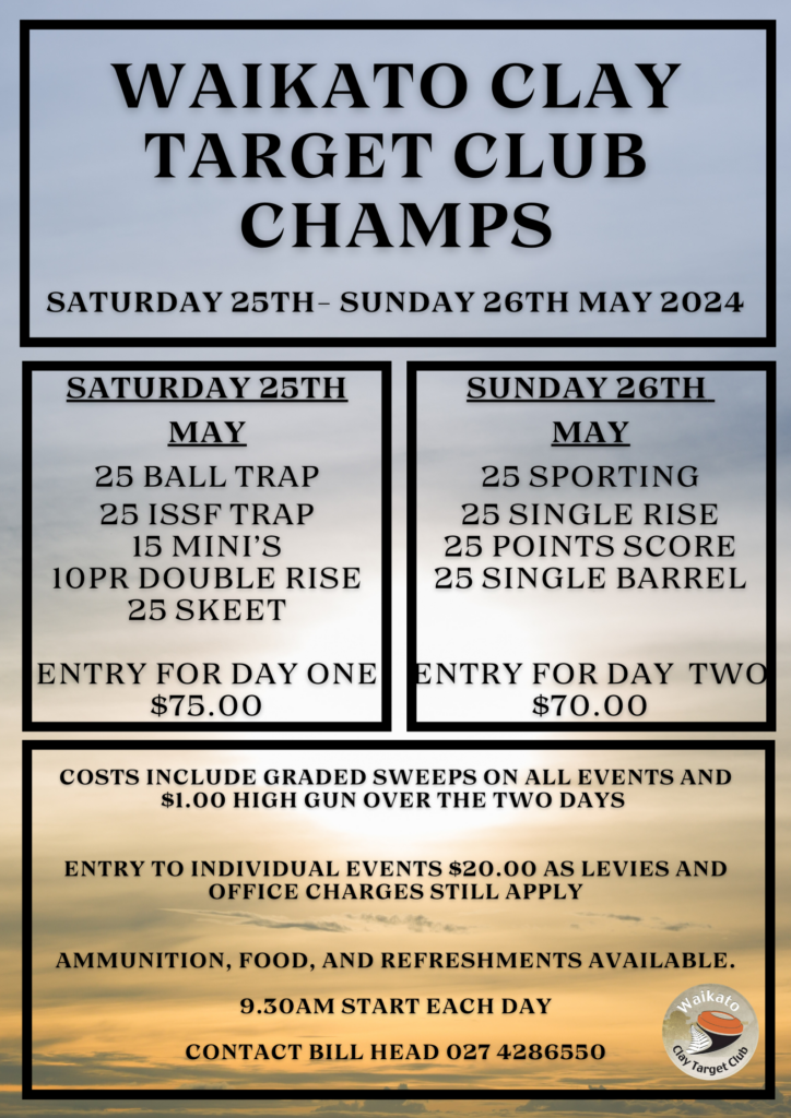Club Champs • Waikato Clay Target Club