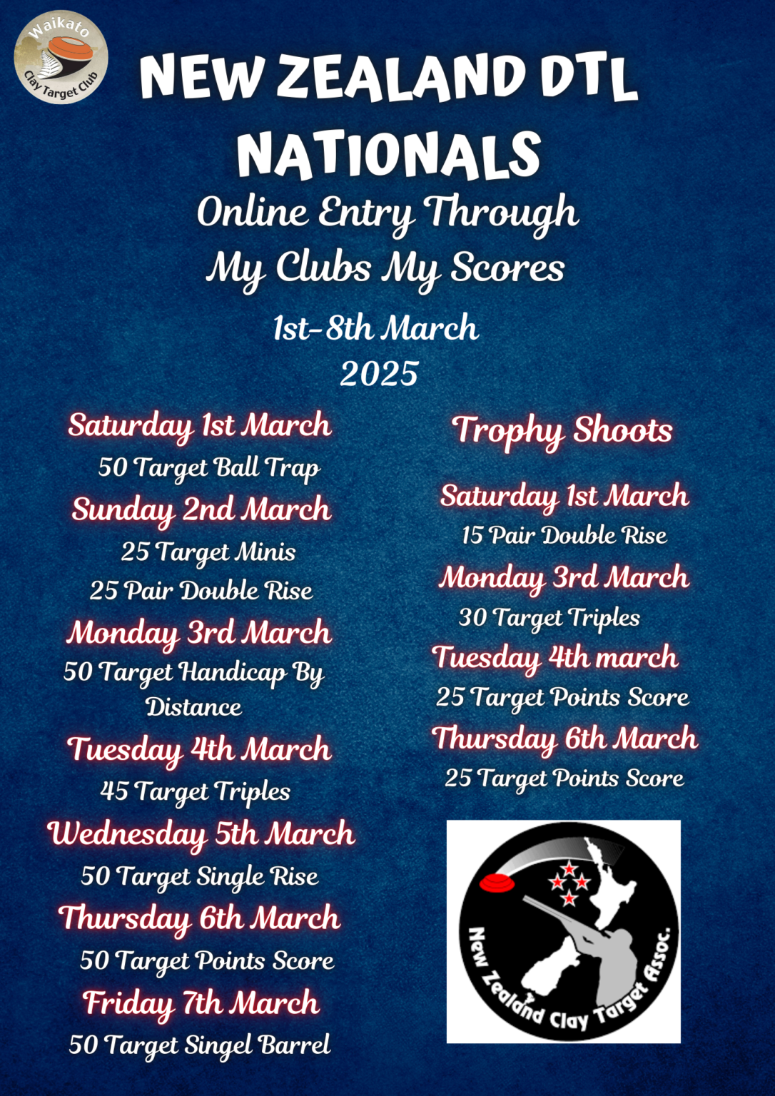 2025 DTL Nationals • Waikato Clay Target Club